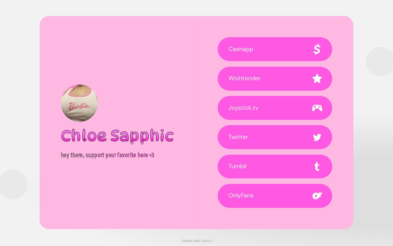 chloe sapphic's carrd